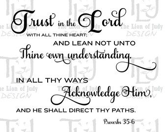 Proverbs 3 5 6 | Etsy