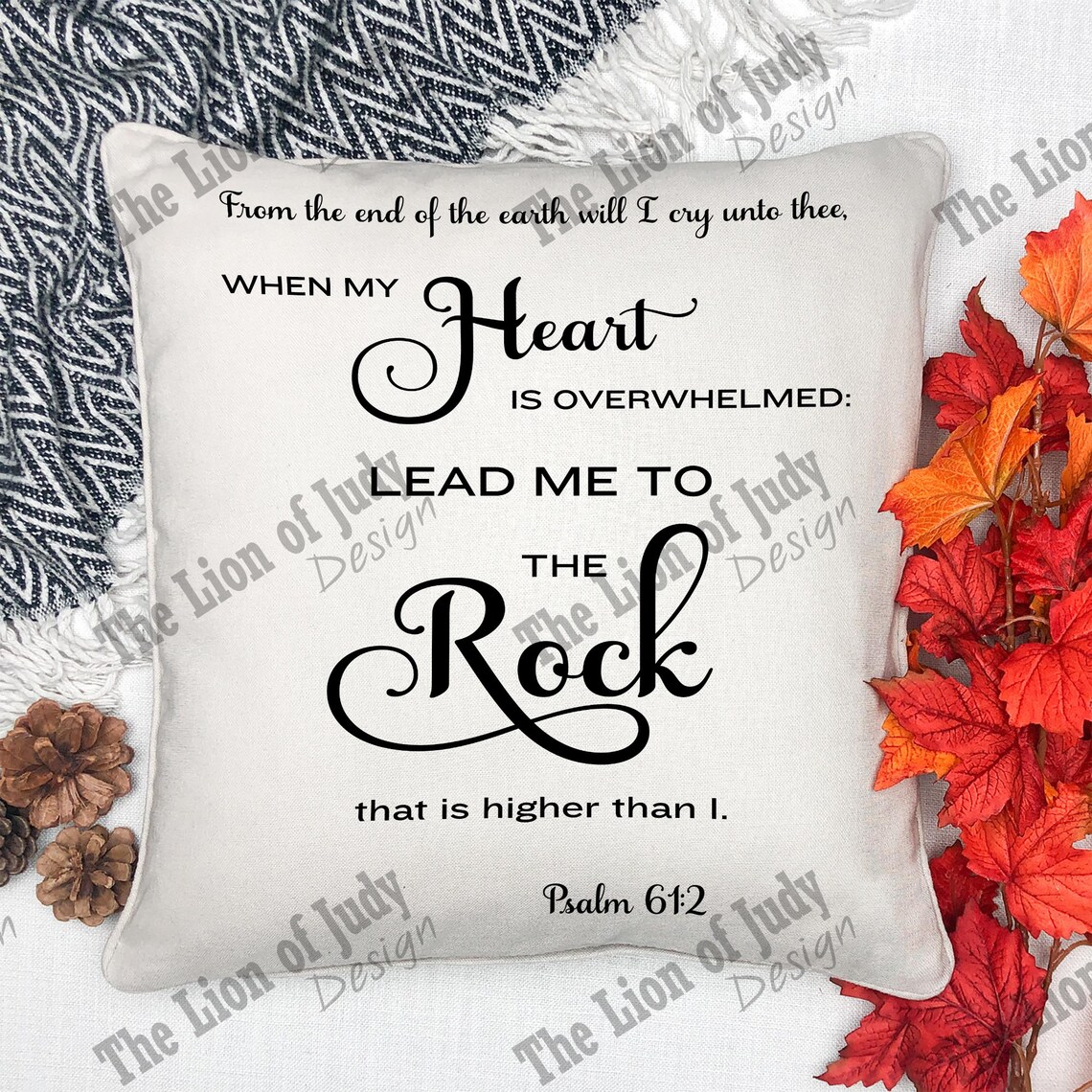 Psalm 61:2 Bible Verse SVG | "lead Me to the Rock" Scripture Cut File ...