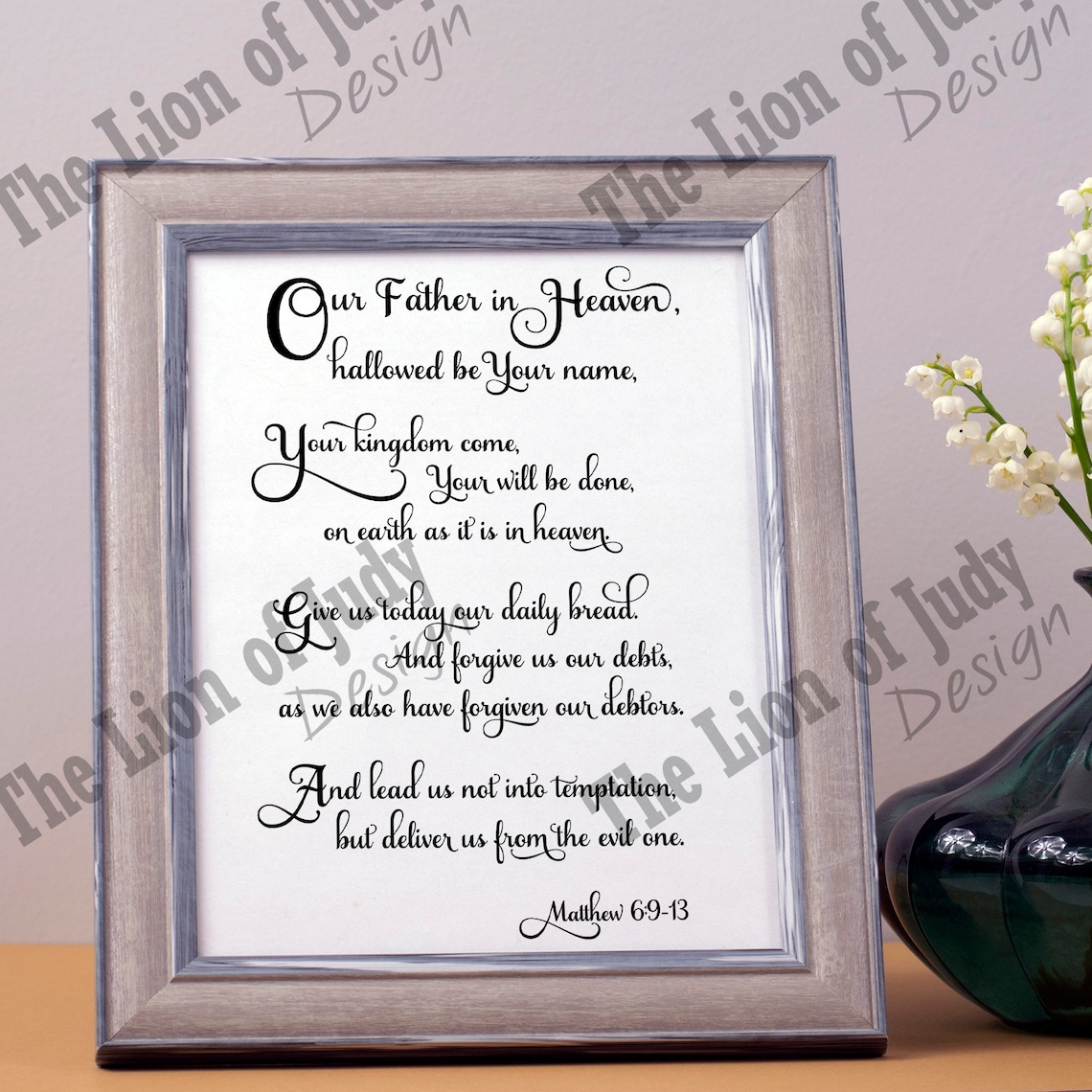Buy The Lord's Prayer Matthew 6:9-13 NIV Bible Verse Art SVG Online in ...