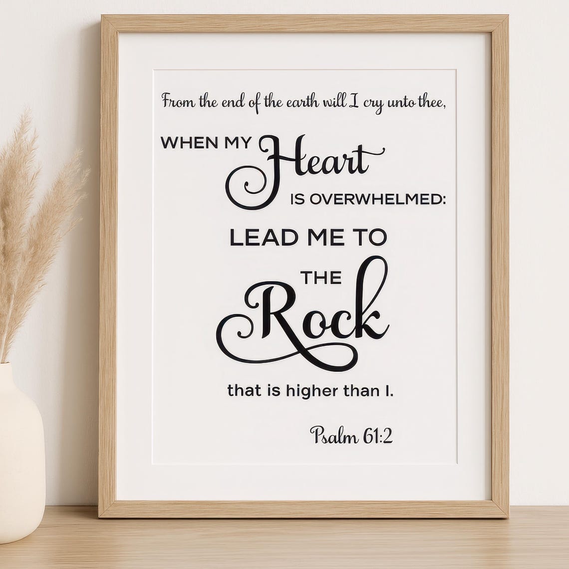 Psalm 61:2 Bible Verse SVG | "lead Me to the Rock" Scripture Cut File ...
