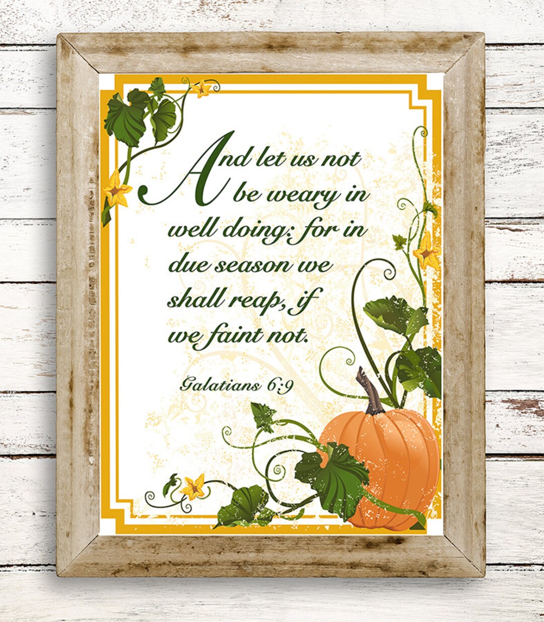 Galatians 6:9 Be Not Weary Bible Verse Digital Art Print Instant ...