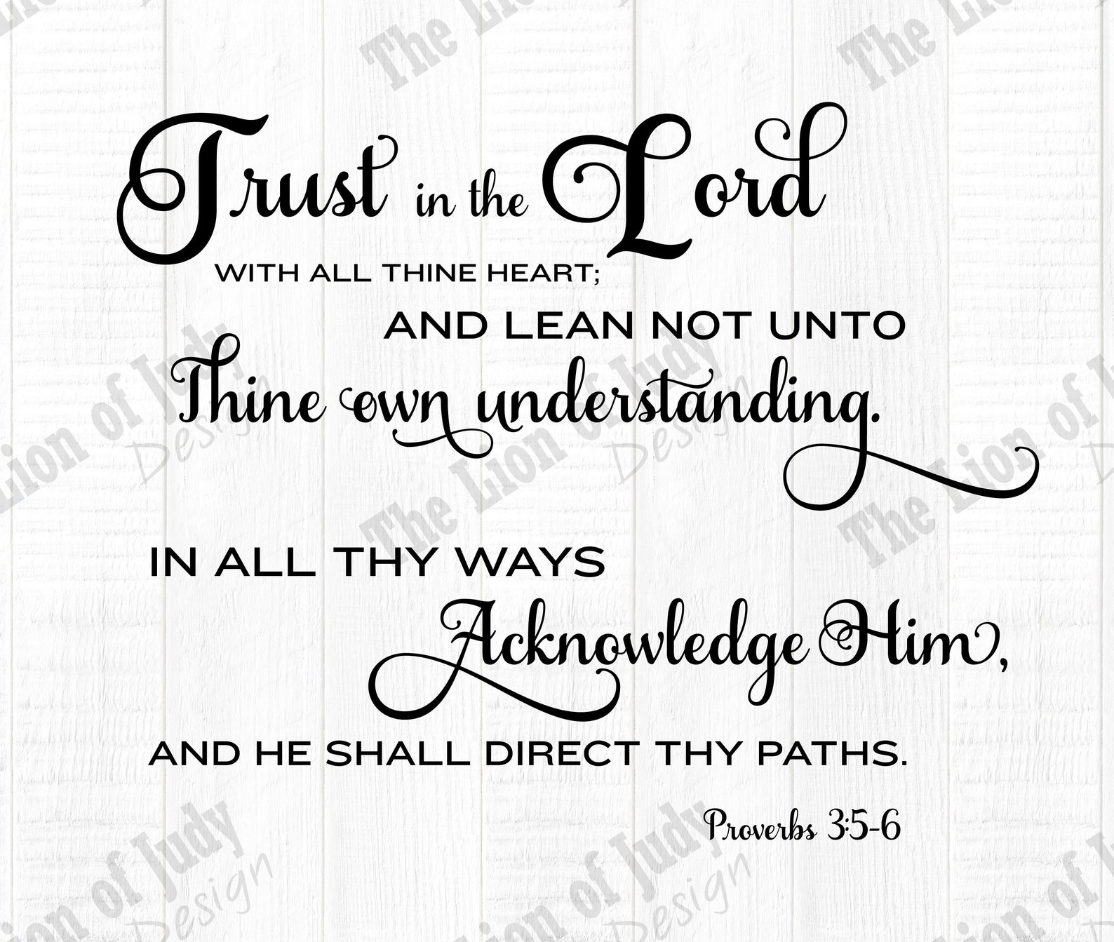 Proverbs 3:5-6 Bible Verse SVG Digital Download “trust in the Lord" PNG ...
