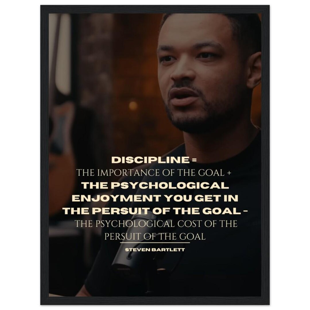 Inspirational / Motivational Discipline Equation Wall Art Entrepreneur ...