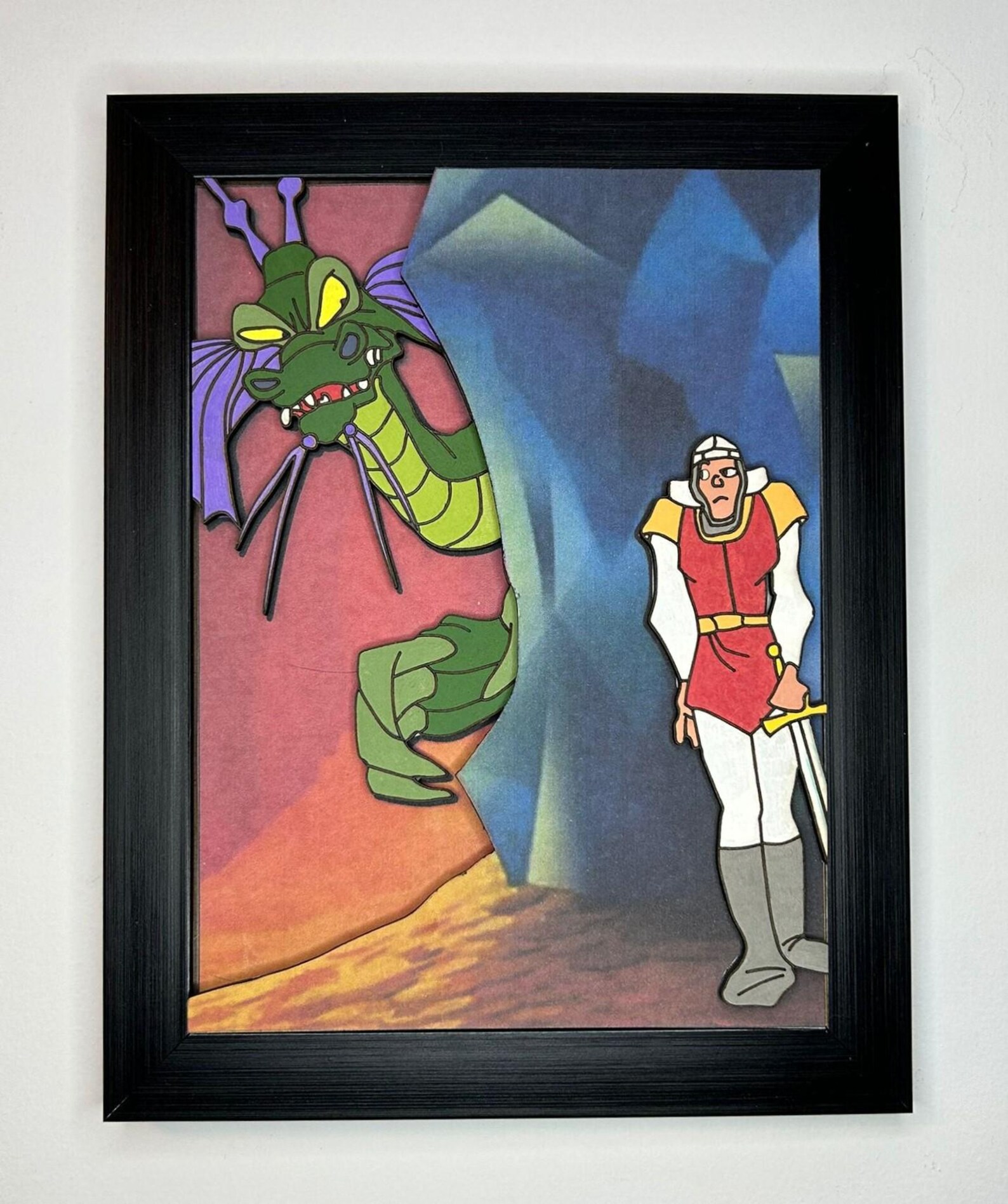 Colorful Hand-painted Wooden Frame Showcasing Comics, Classic Anime and ...