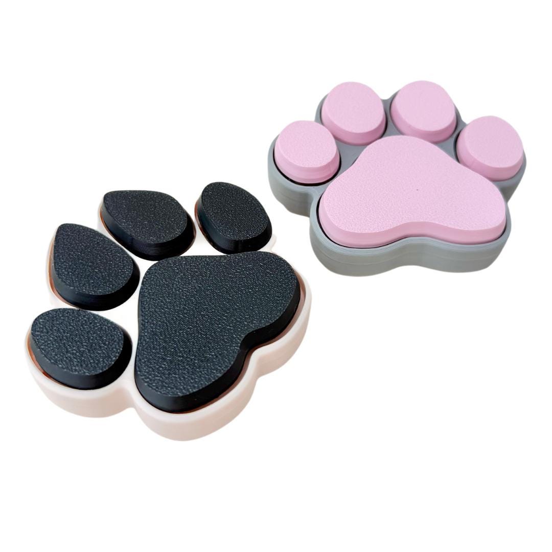 Cat/dog Paw Clicker Fidget Toy Pet Paw Sensory Toy With 5 Clickers ...