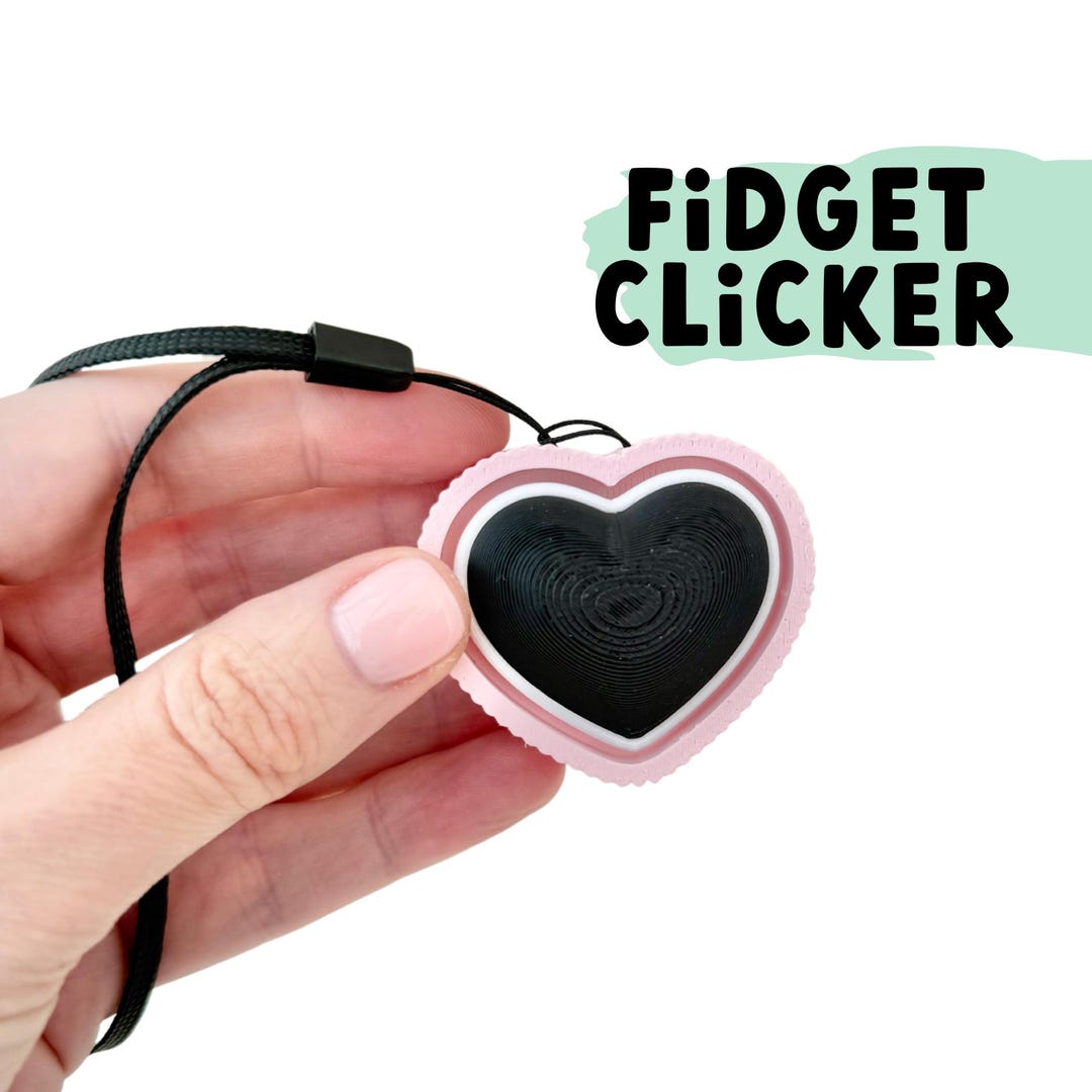 Heart Clicker Fidget Toy | Sensory Wrist Strap - Etsy