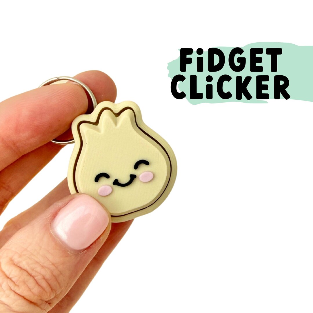 Dumpling Clicker Fidget Toy | Cute Keyring With Sensory Click | Fun ...