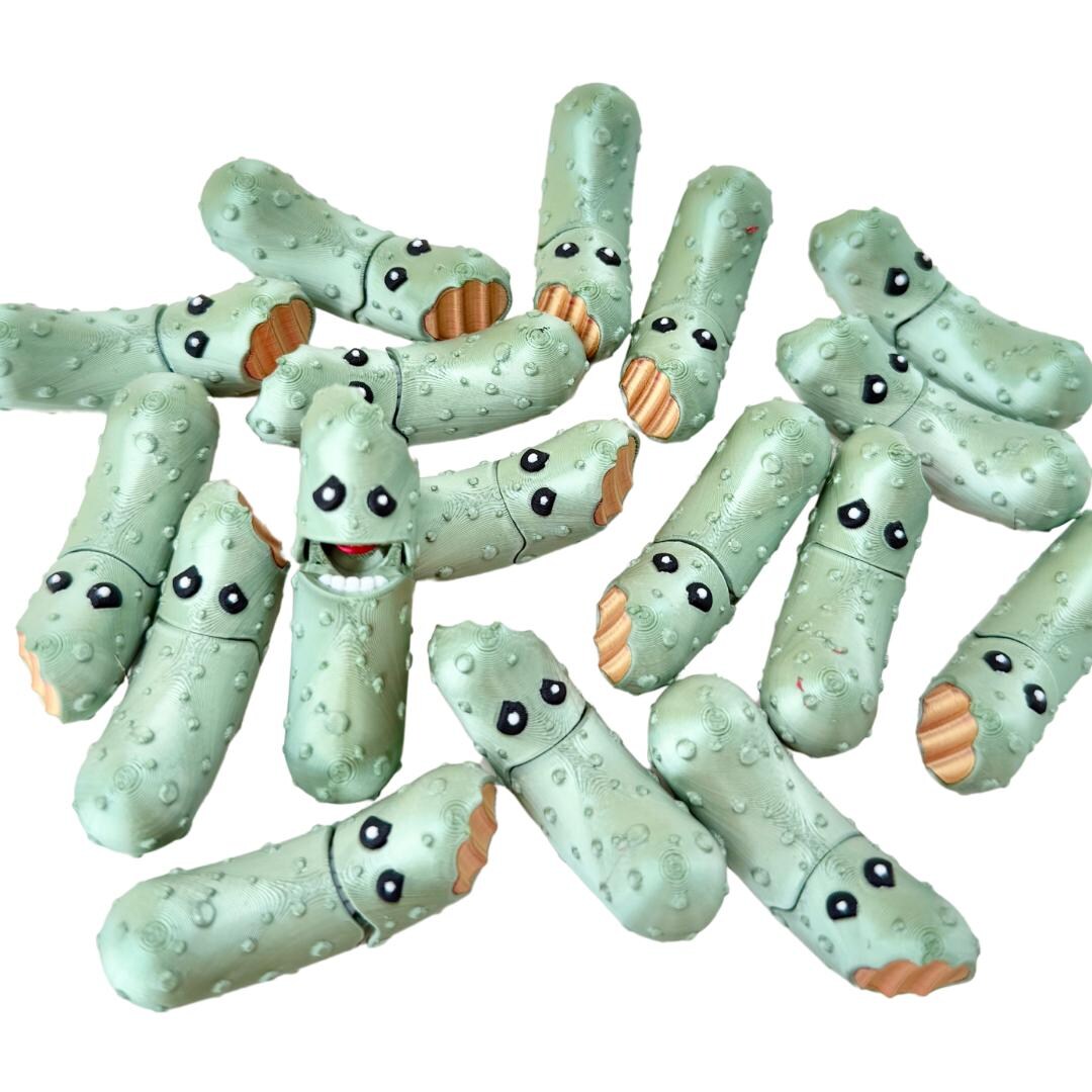 Bitten Pickle Fidget Toy | Metallic Green Sensory Toy | Pickle Bite ...