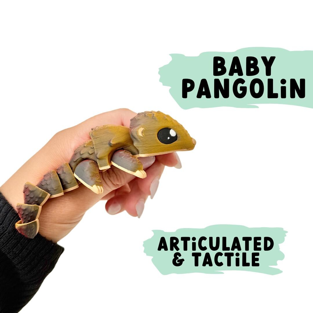 Articulated Pangolin Fidget Toy | Colour-changing Sensory Animal ...