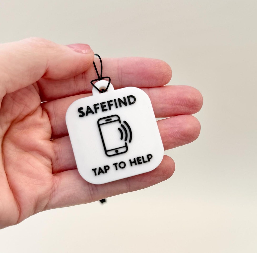 Personalized NFC Tag Keyring | Neurodivergent Safety Contact Info - Etsy