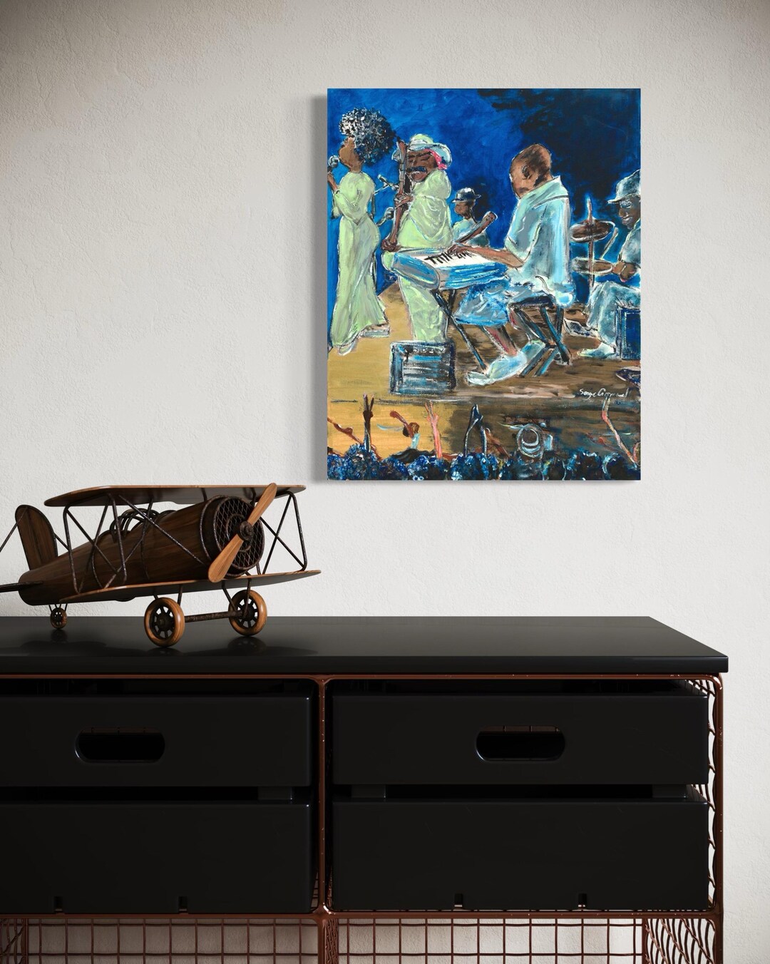 Jazz Jam Session Painting: Ballerina Audience, Musicians - Etsy