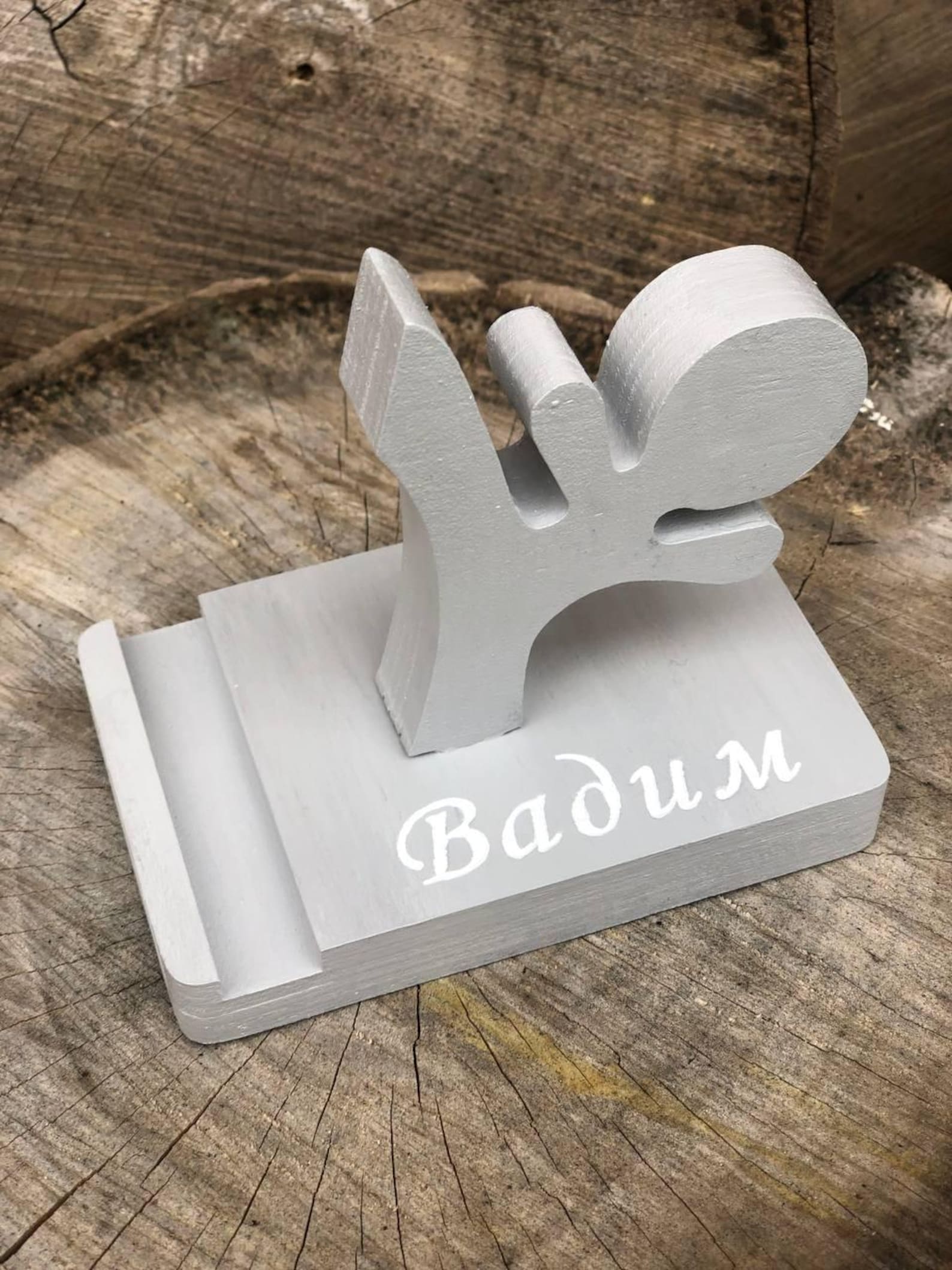 Desk Phone Stand | Wooden Charging Dock | Smartphone Holder | Practical ...