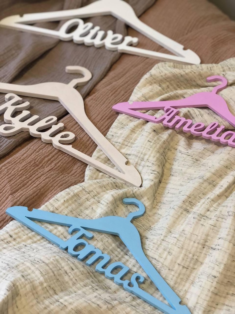 Custom Wood Hanger , Wood Hanger for Kids , Personalized Hanger ...