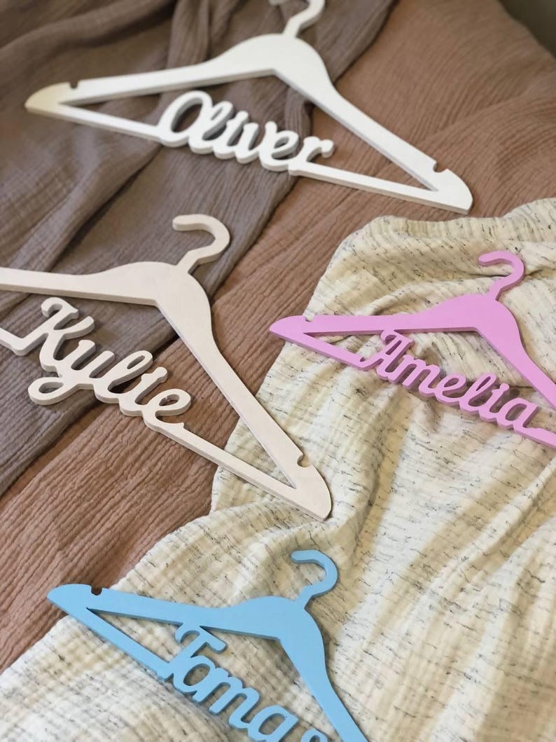 Personalized Wood Hanger: Floral Kids Clothes Hanger - Etsy