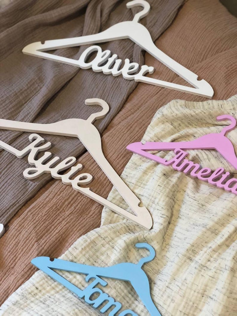 Custom Wood Hanger , Wood Hanger for Kids , Personalized Hanger ...