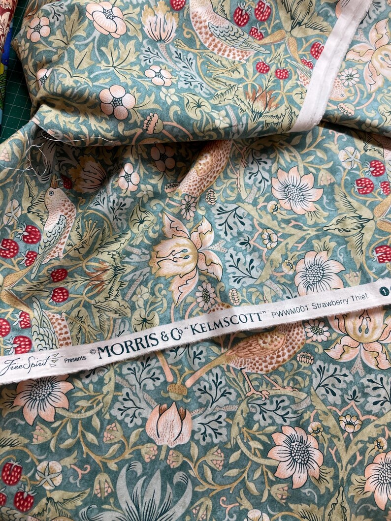 William Morris Strawberry Thief Quilting Fabric by 1/2 METRE - Etsy ...