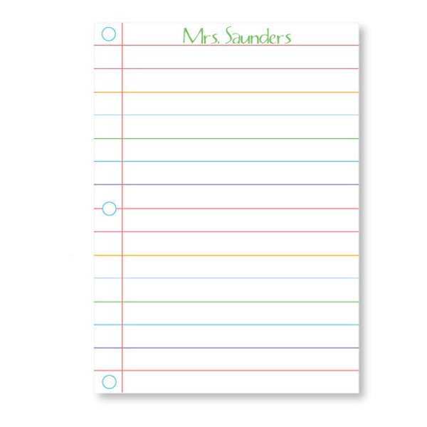 Lined Notepad - Etsy