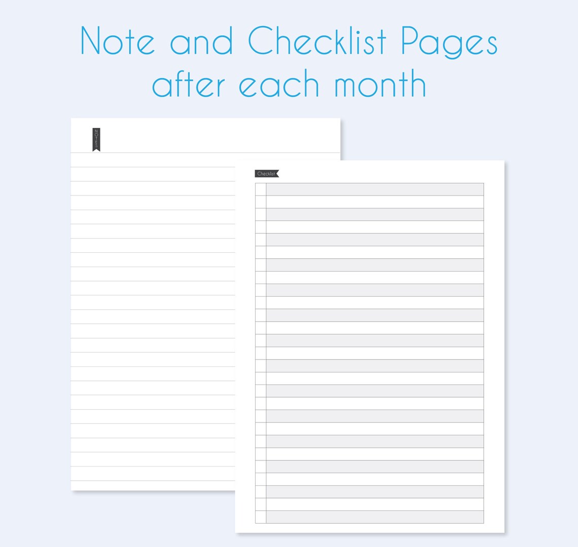 Monthly Planner Calendar Planner Notebook Notebook With | Etsy