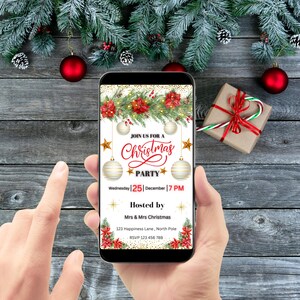 Editable Christmas Party Invitation, Holiday Party Invitation, Work ...