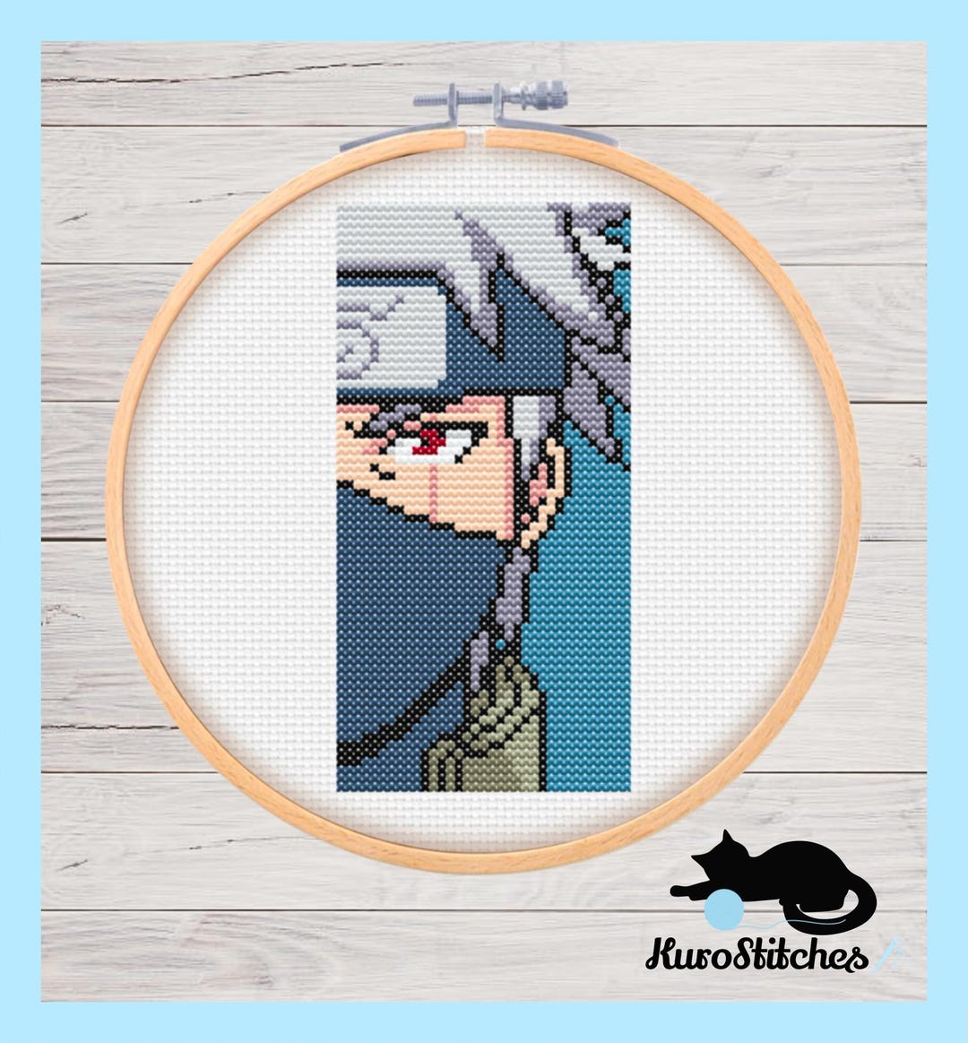 Kakashi Sensei Anime Naruto Cross Stitch Pattern PDF - Etsy Australia