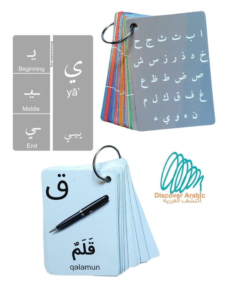 Physical Deck Arabic Alphabet and Vocabulary Flash Cards - Etsy Australia