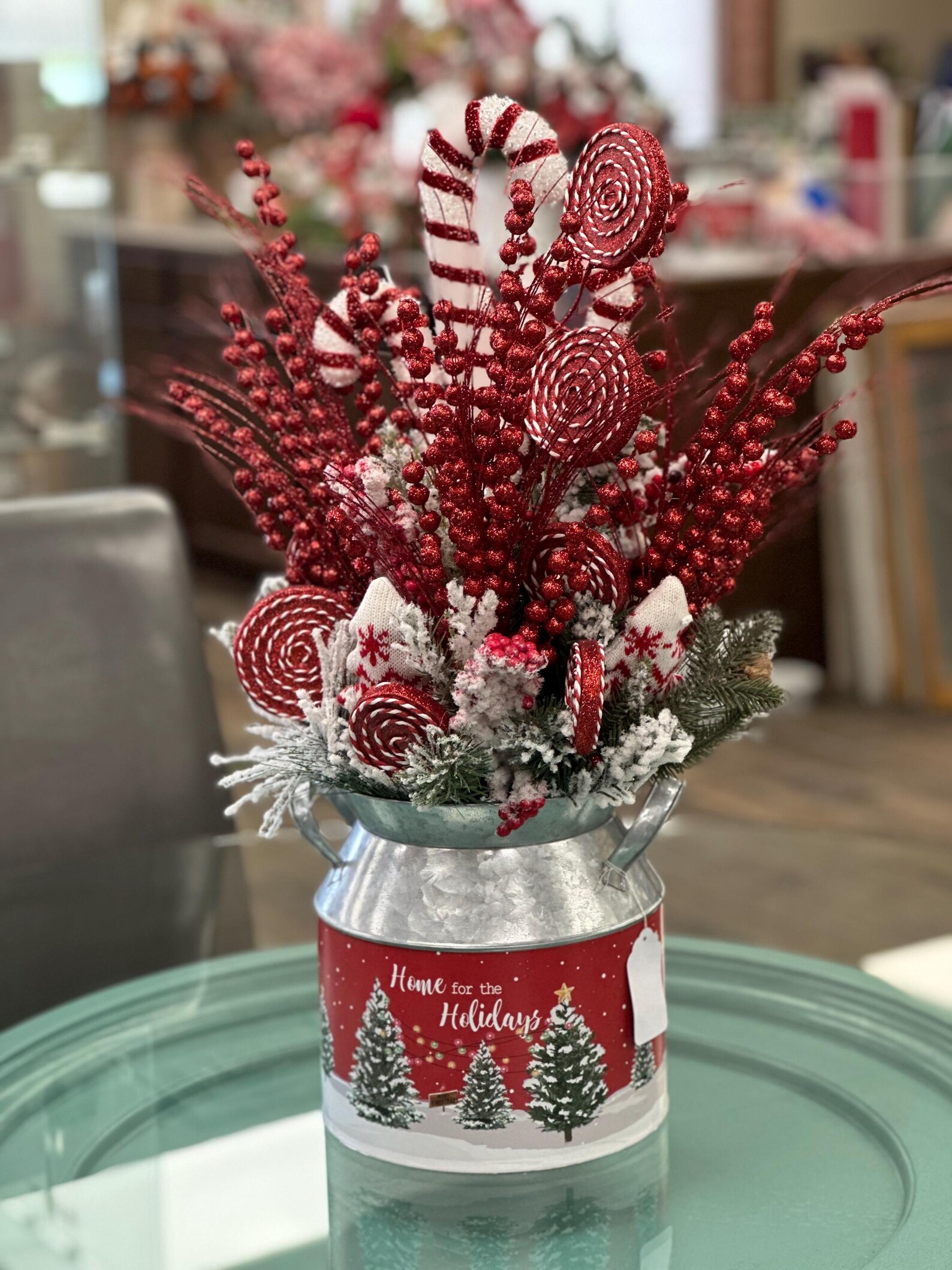 Merry Christmas Peppermint Centerpiece, Candy Cane Centerpiece ...