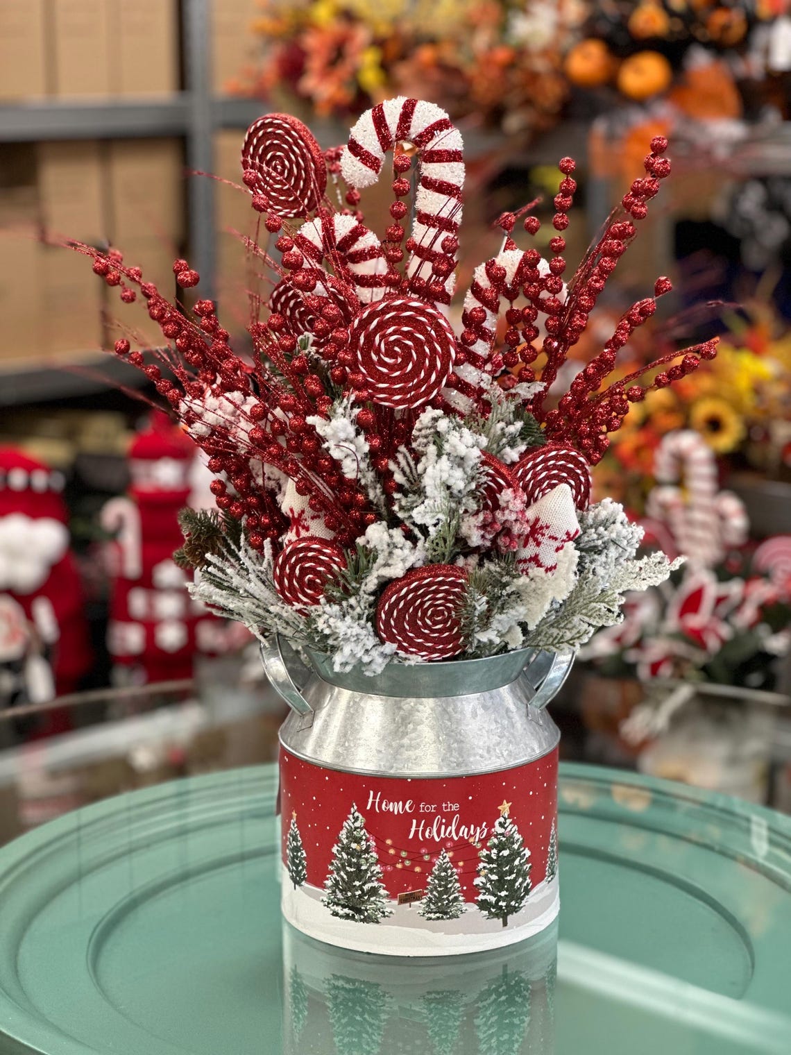 Merry Christmas Peppermint Centerpiece, Candy Cane Centerpiece ...
