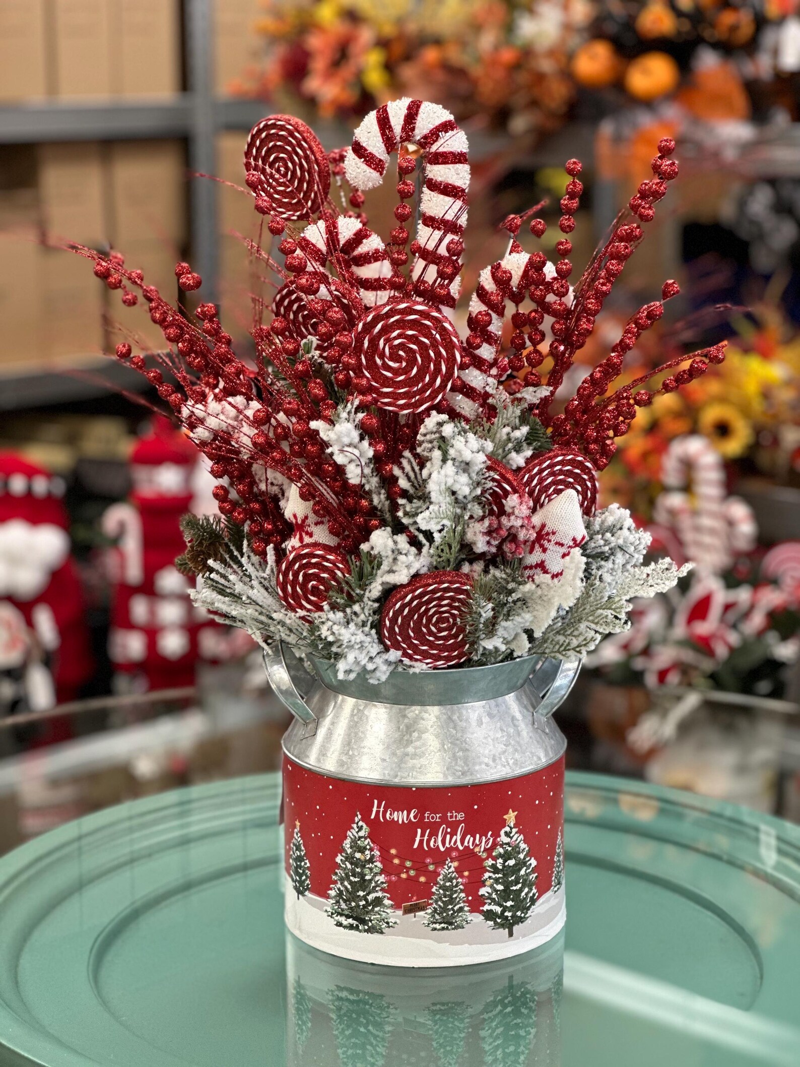 Merry Christmas Peppermint Centerpiece, Candy Cane Centerpiece ...