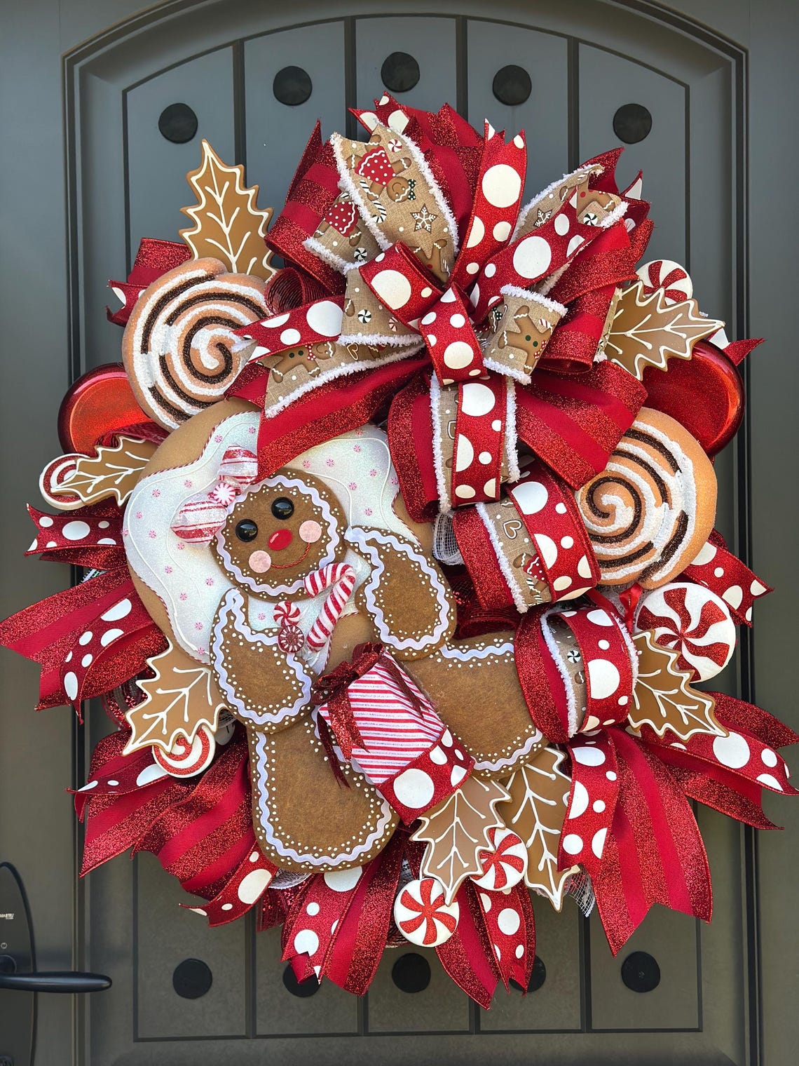Gingerbread Wreath, Christmas Wreath, Holiday Wreath, Christmas ...