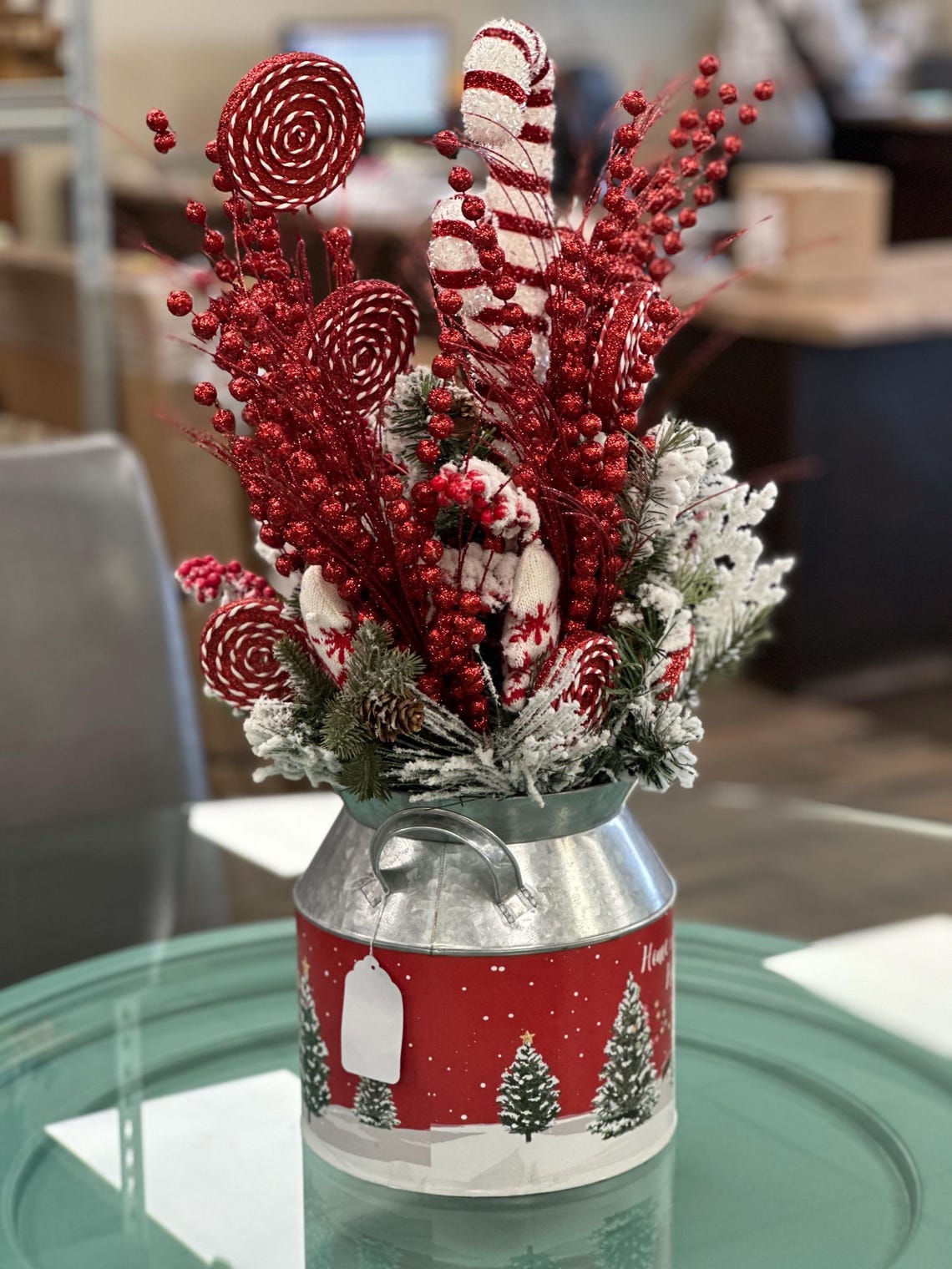 Merry Christmas Peppermint Centerpiece, Candy Cane Centerpiece ...