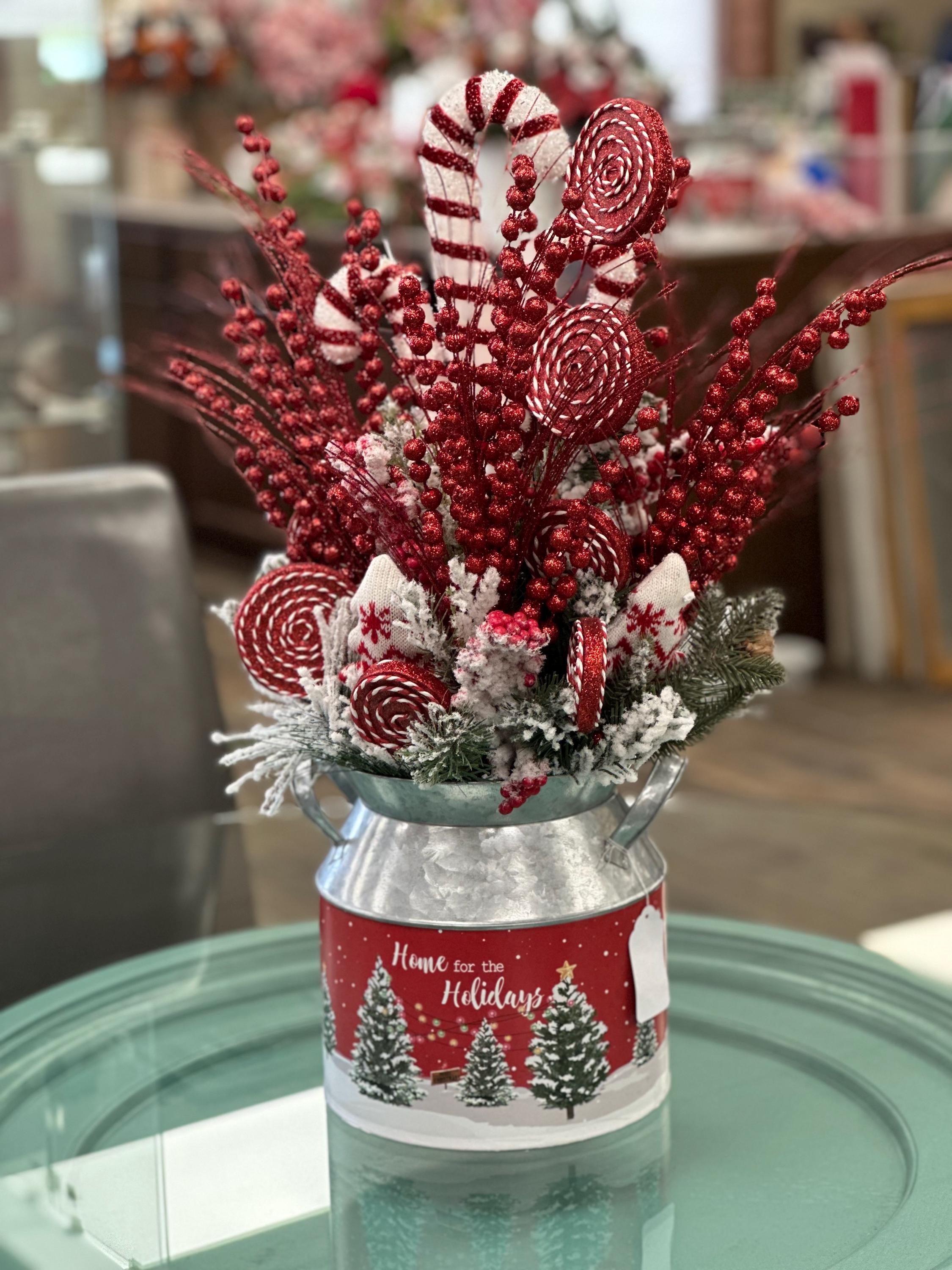 Merry Christmas Peppermint Centerpiece, Candy Cane Centerpiece ...