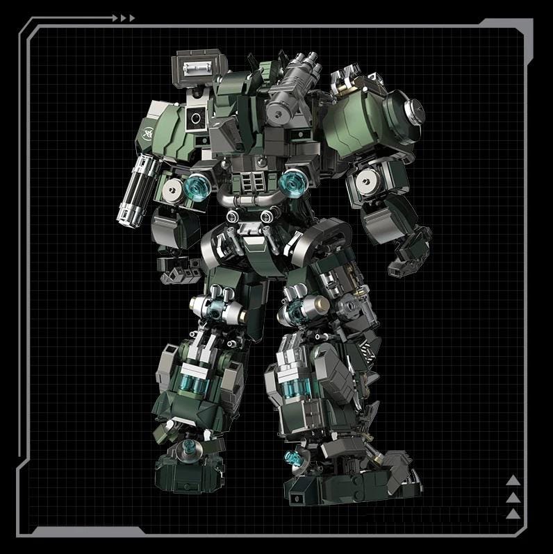Action Figure XXL Warrior Mech Battle Robot Bot Assembly Model Kit ...