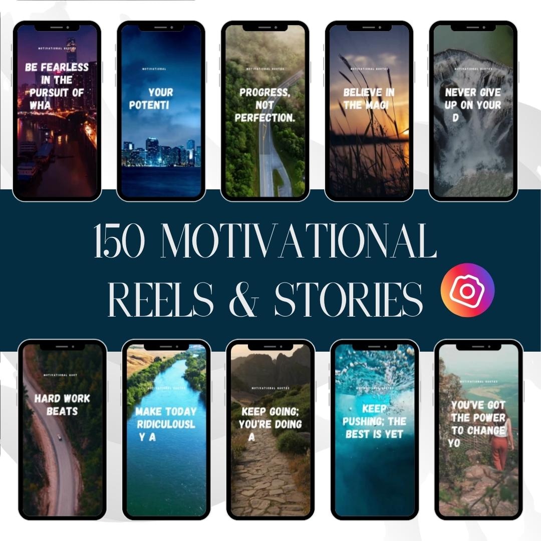150 Motivational Instagram Reels and 150 Instagram Stories Reels Bundle ...