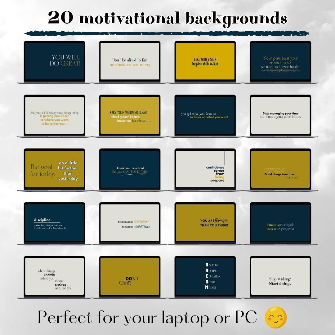 Desktop Motivation Background Wallpapers for Laptops Digital Wallpaper ...