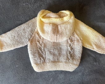 Hand Knitted Baby Cardigan 3-6 Months in We Love Yarn in Pink - Etsy
