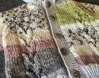 Hand Knitted Baby Cardigan 3-6 Months in We Love Yarn in Pink - Etsy