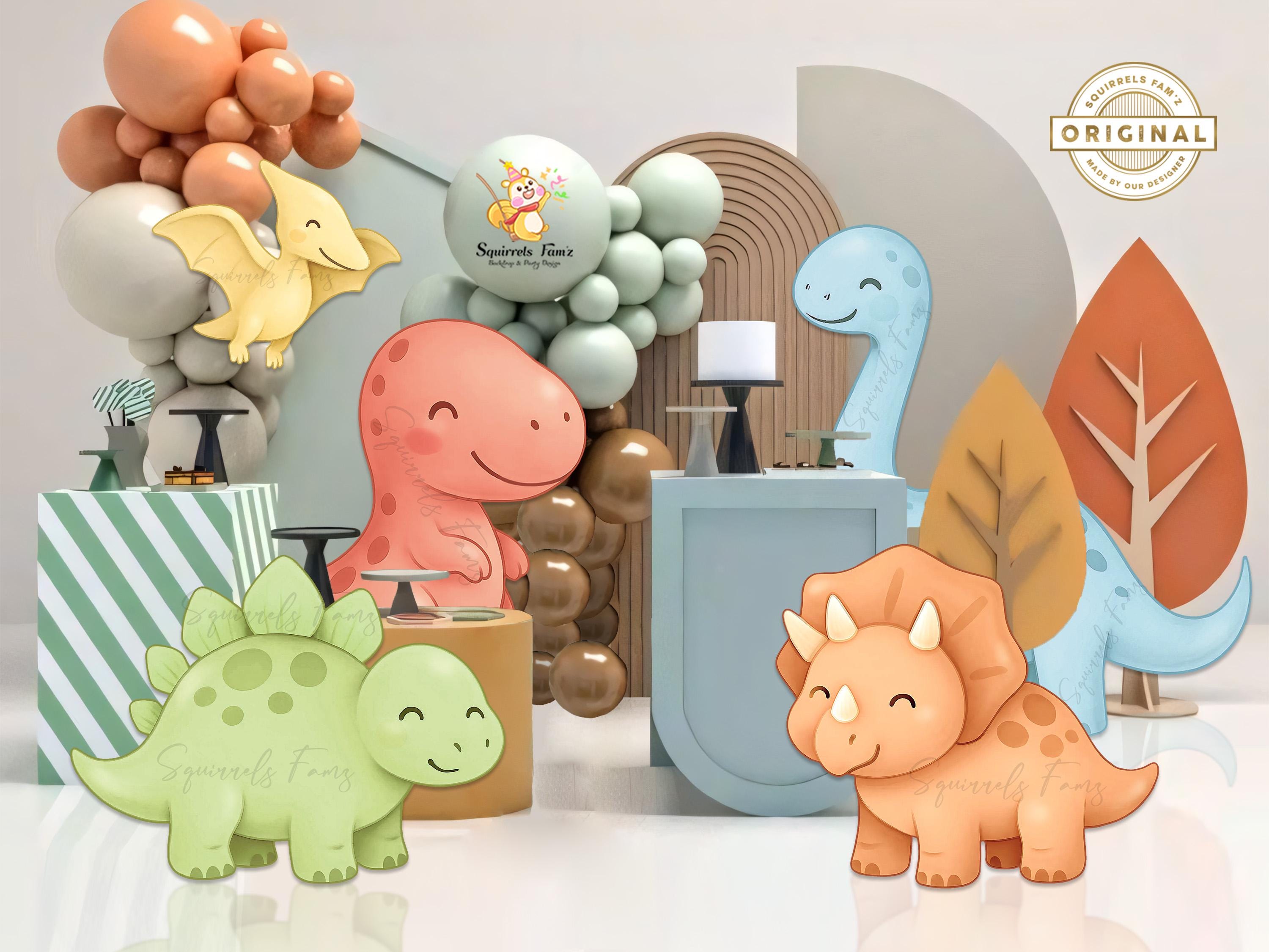 Dinosaur Cutout Standee Baby Shower Cutline Party Backdrop T-rex ...