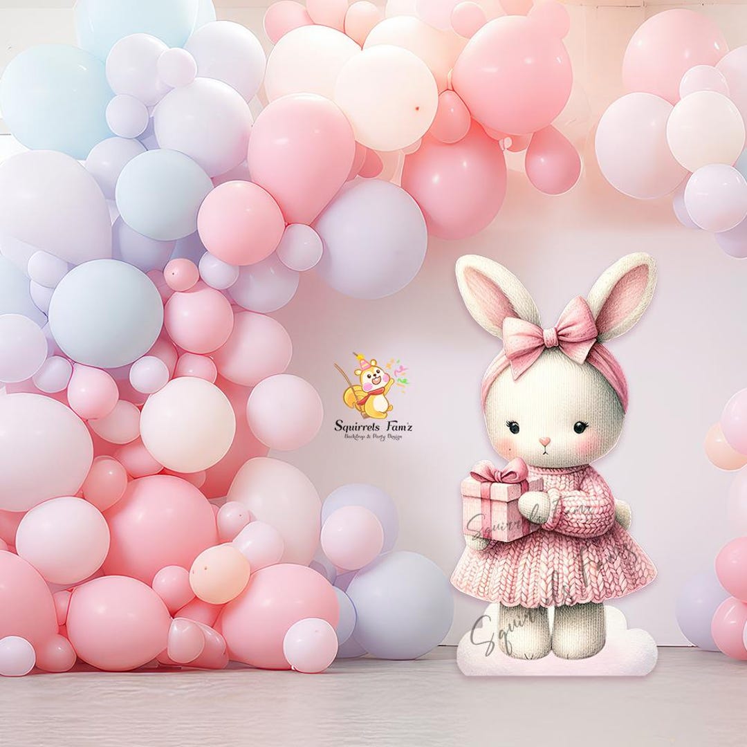 Bunny Rabbit Gift Cutout Standee Baby Shower With Cutline Big Decor ...