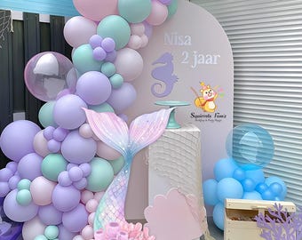 Mermaid Standee Cutout Underwater Ocean Sea Creatures Baby Shower Party ...