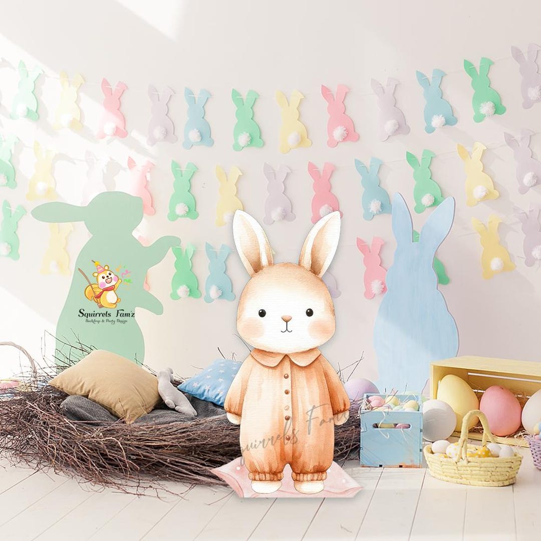 Bunny Rabbit Pajama Cutout Standee Baby Shower With Cutline Big Decor ...