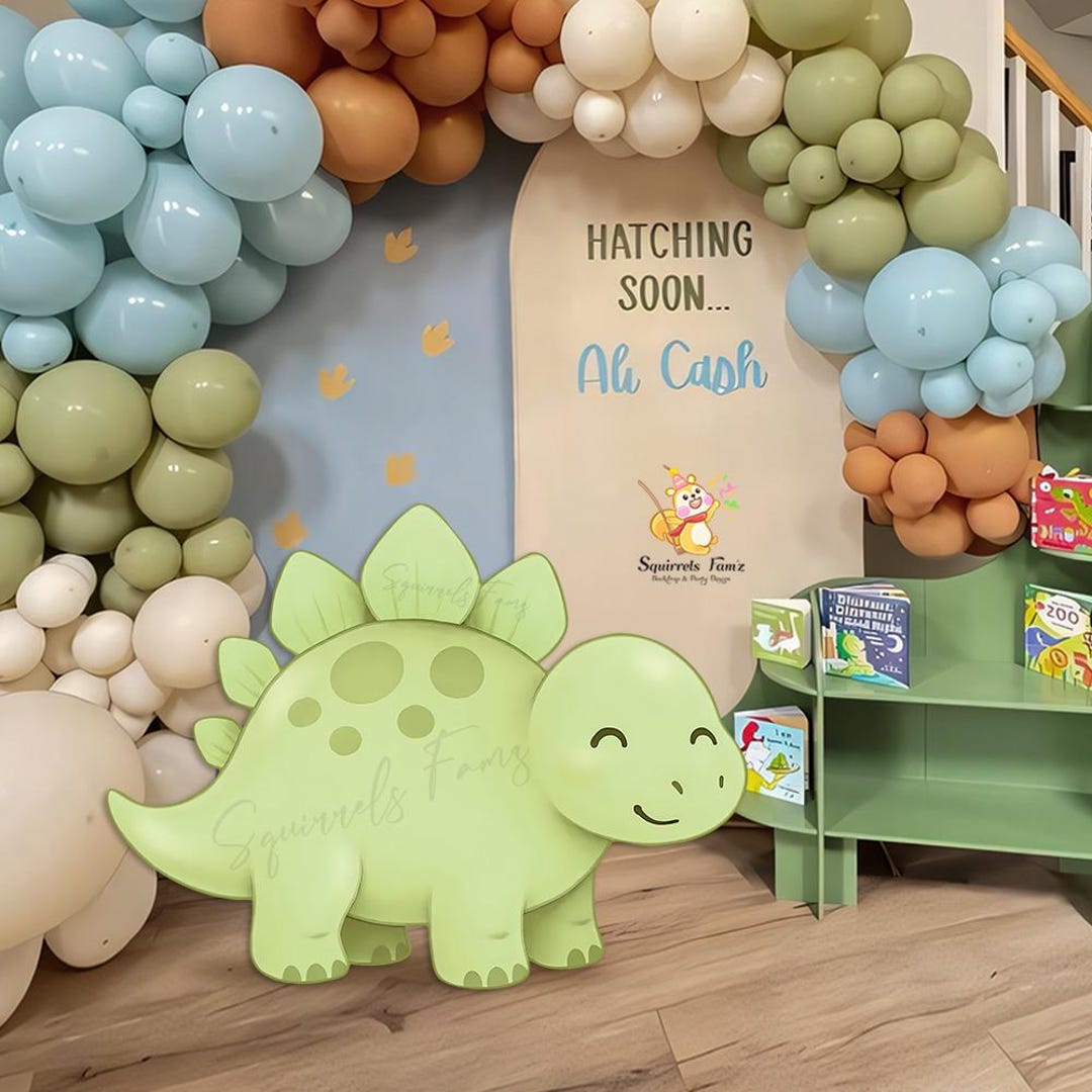 Dinosaur Cutout Standee Baby Shower Cutline Party Backdrop T-rex ...
