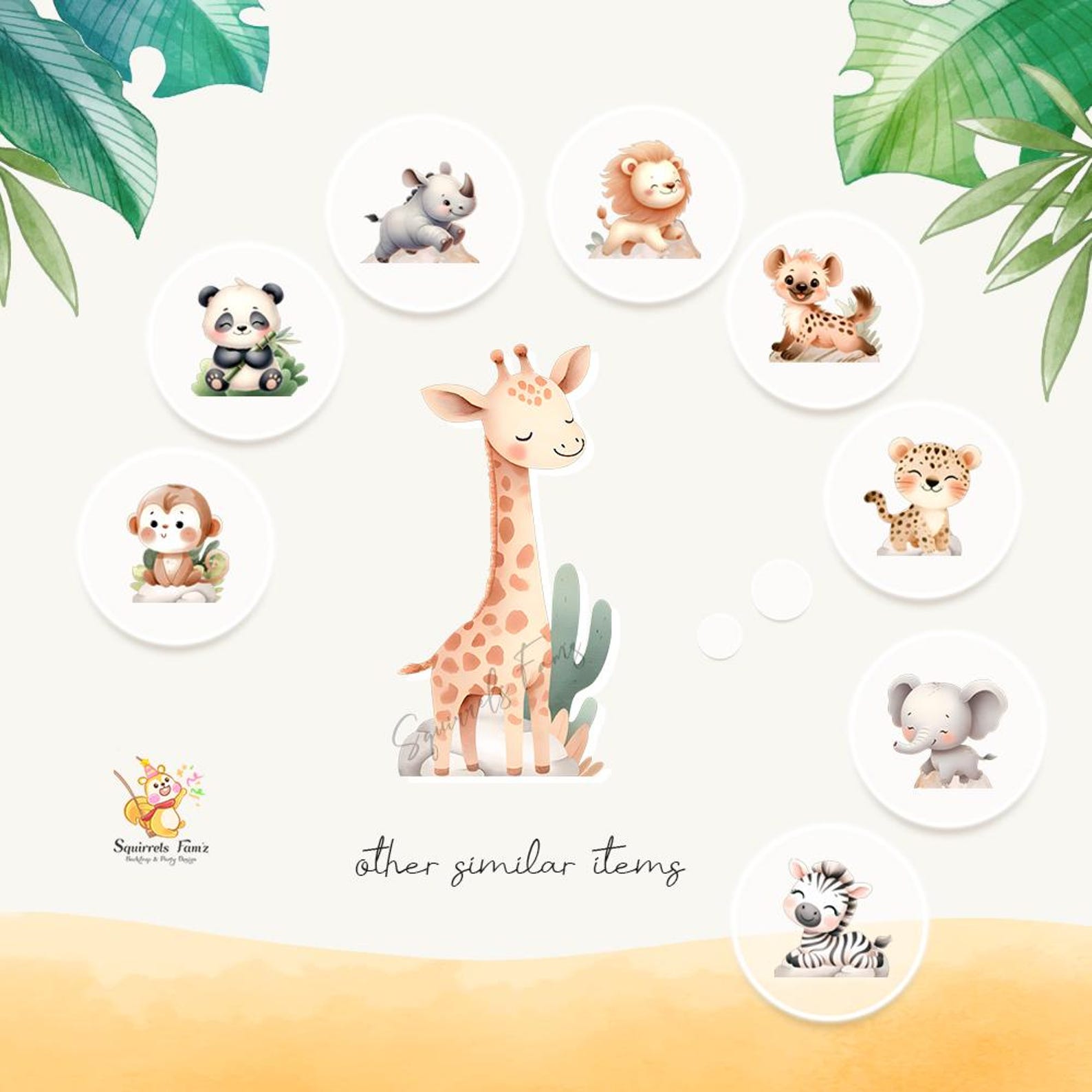 Safari Giraffe Cutout Standee Animal Cute Baby Shower Big Decor Giraffe ...