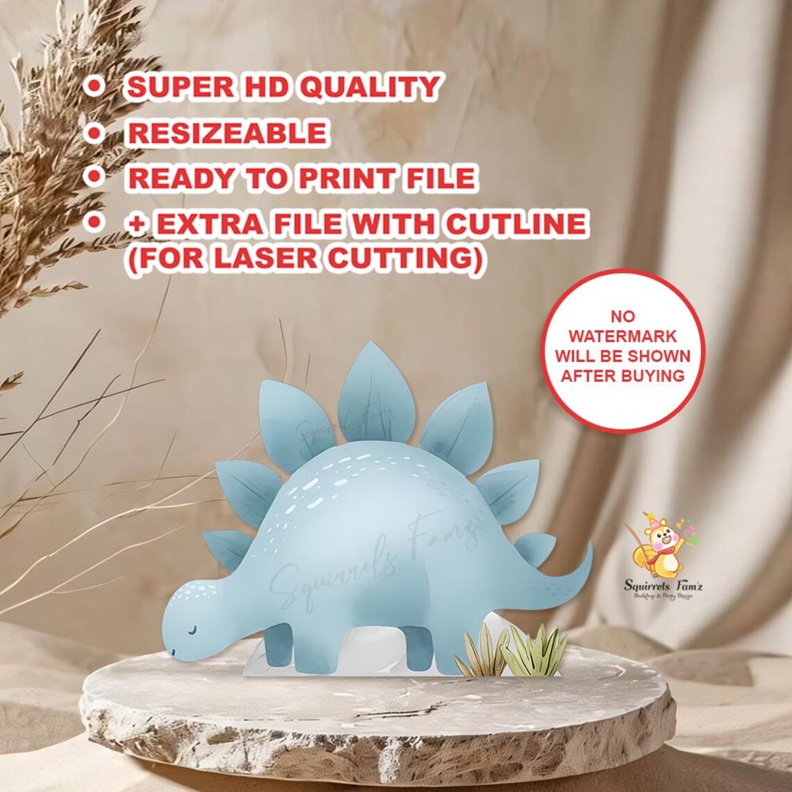Dinosaur Cutout Standee Baby Shower Big Decor With Cutline Party ...