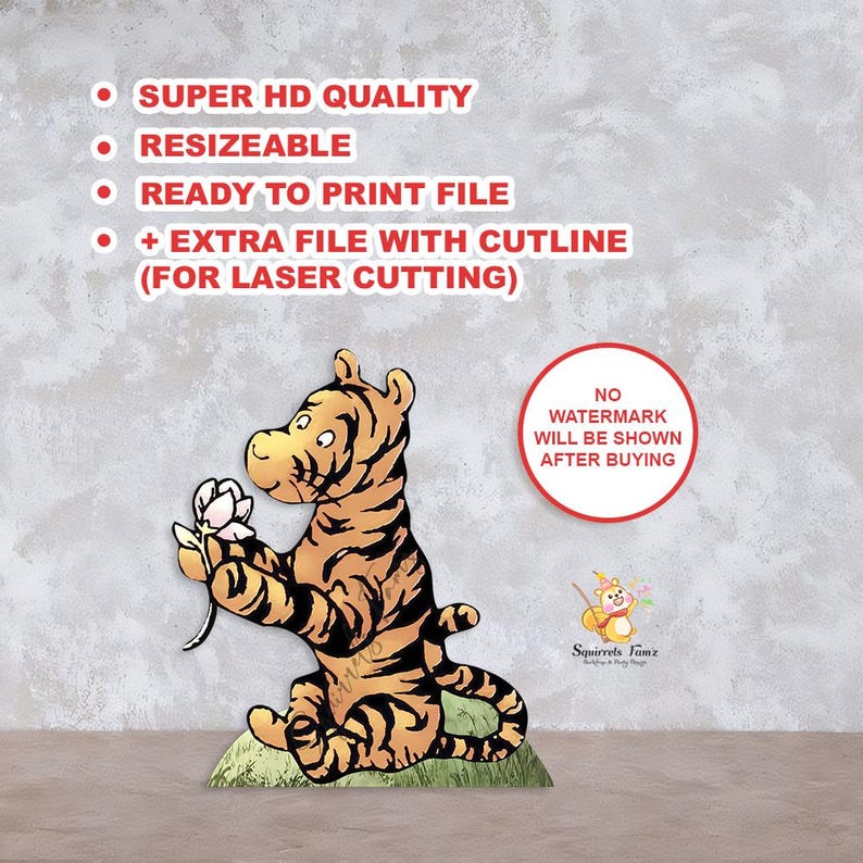 Tigger Winnie the Pooh Classic Signage Cutout Standee Baby Shower Big ...