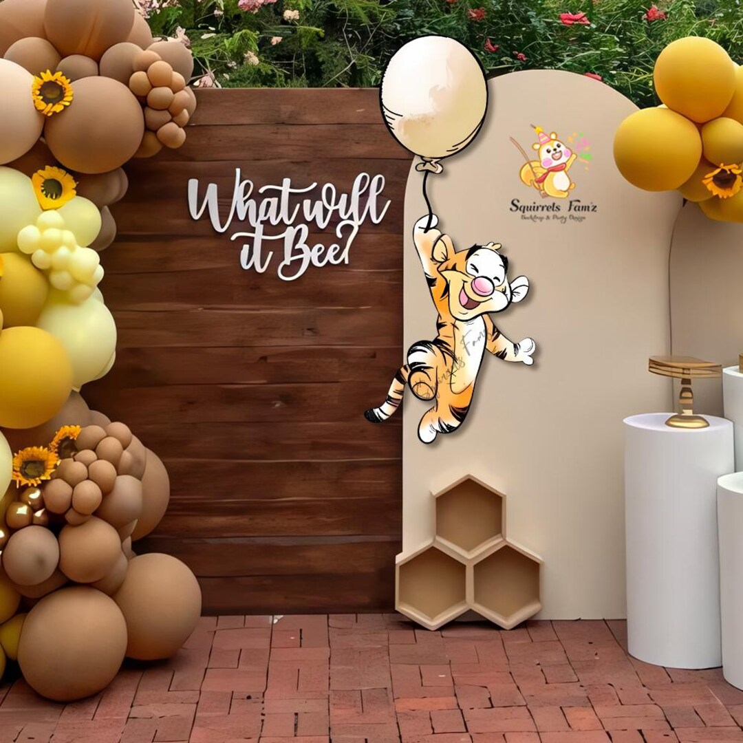Tigger Balloon Fly Winnie the Pooh Cutout Standee Baby Shower Big Decor ...