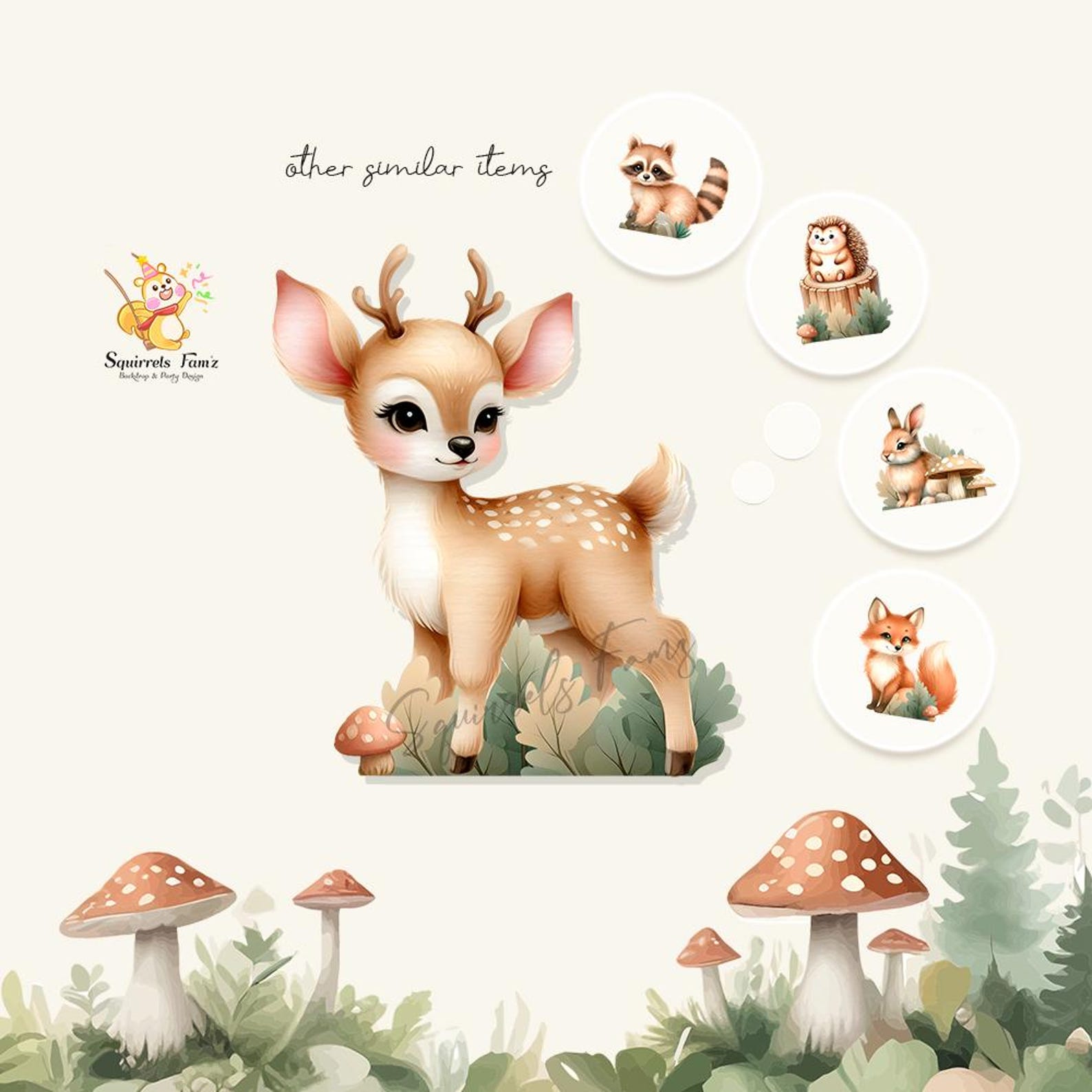 Woodland Cutout Standee Woodland Standee Woodland Animal Woodland ...