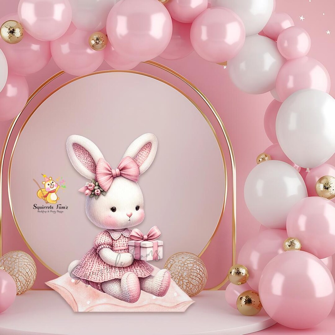 Bunny Rabbit Gift Cutout Standee Baby Shower With Cutline Big Decor ...