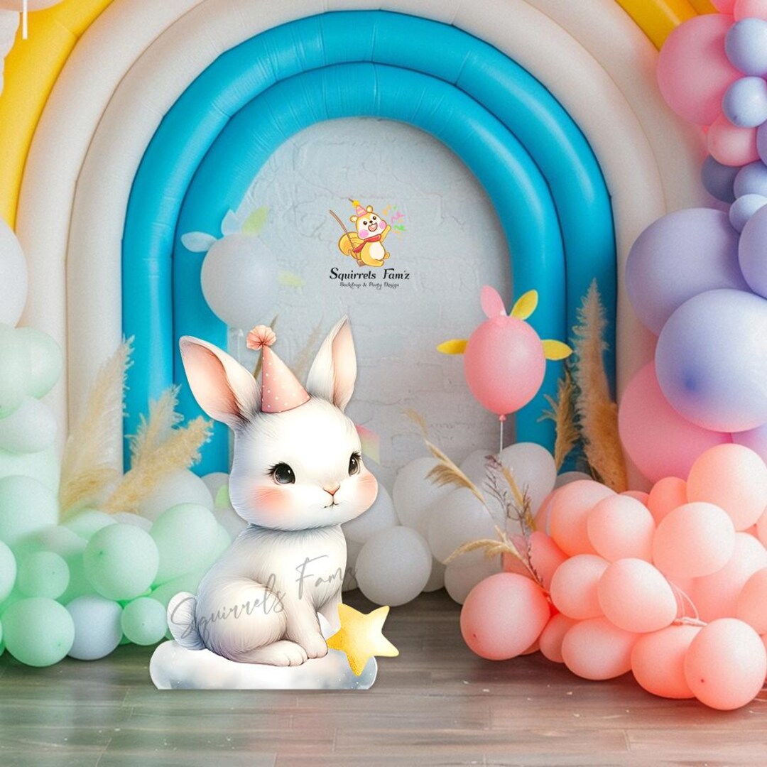 Bunny Rabbit Star Cloud Cutout Standee Baby Shower With Cutline ...