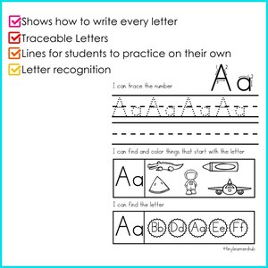 Alphabet Worksheet Printable for Preschoolers and Kindergarten ...