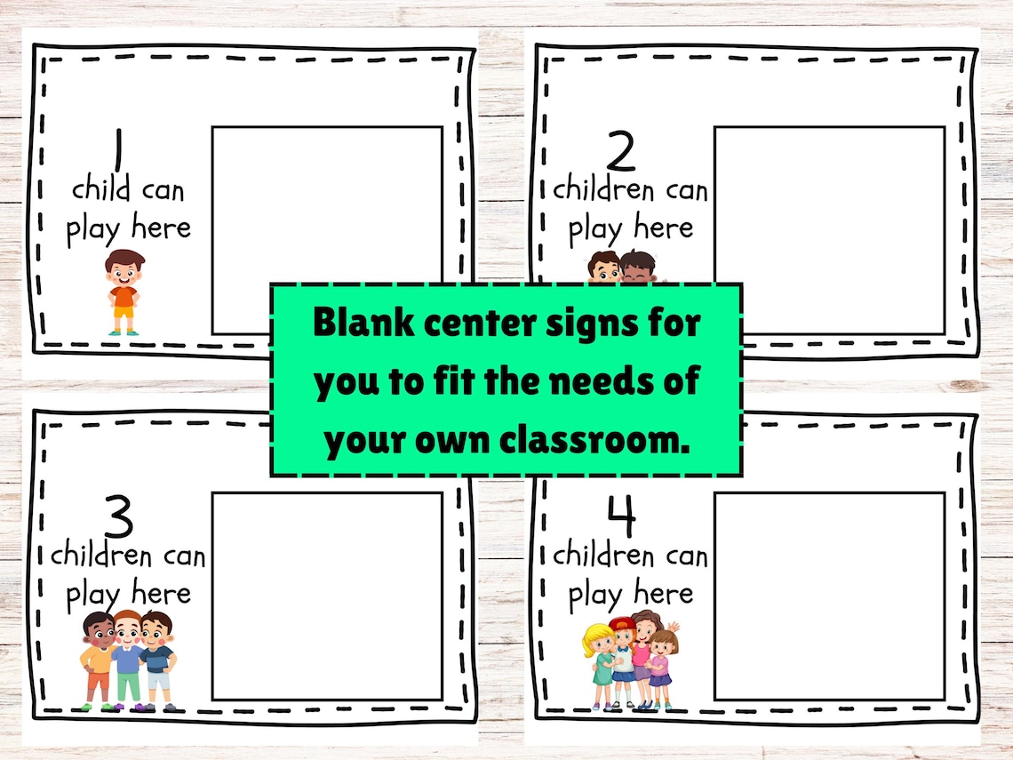 Printable Center Signs for Preschool and Pre-k Classrooms With Custom ...